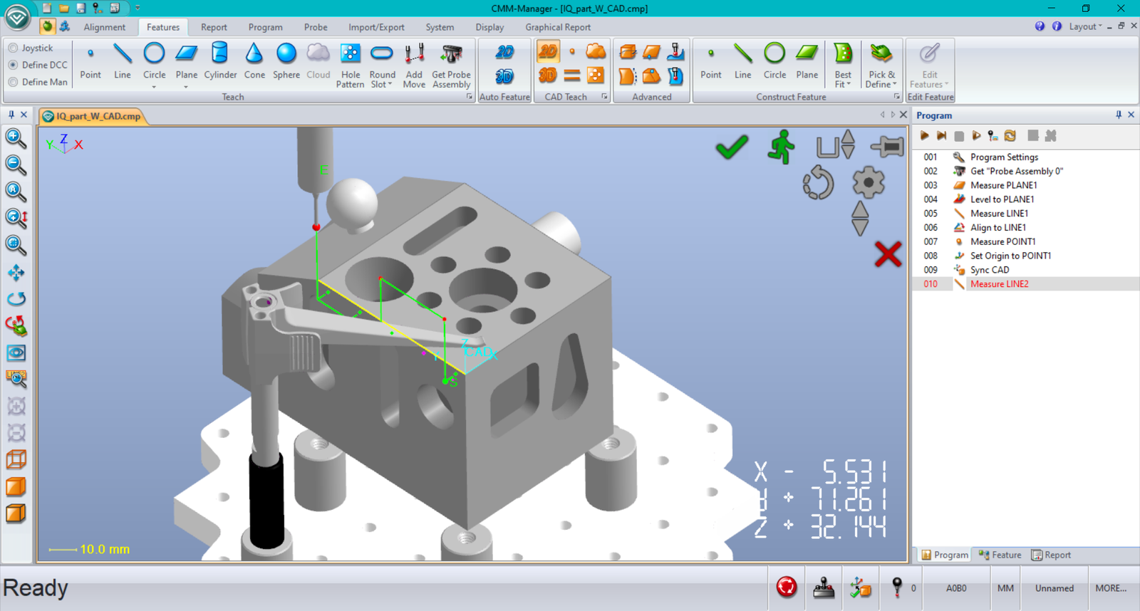 CMM-Manager for motorized CMMs - Metrology Advisor